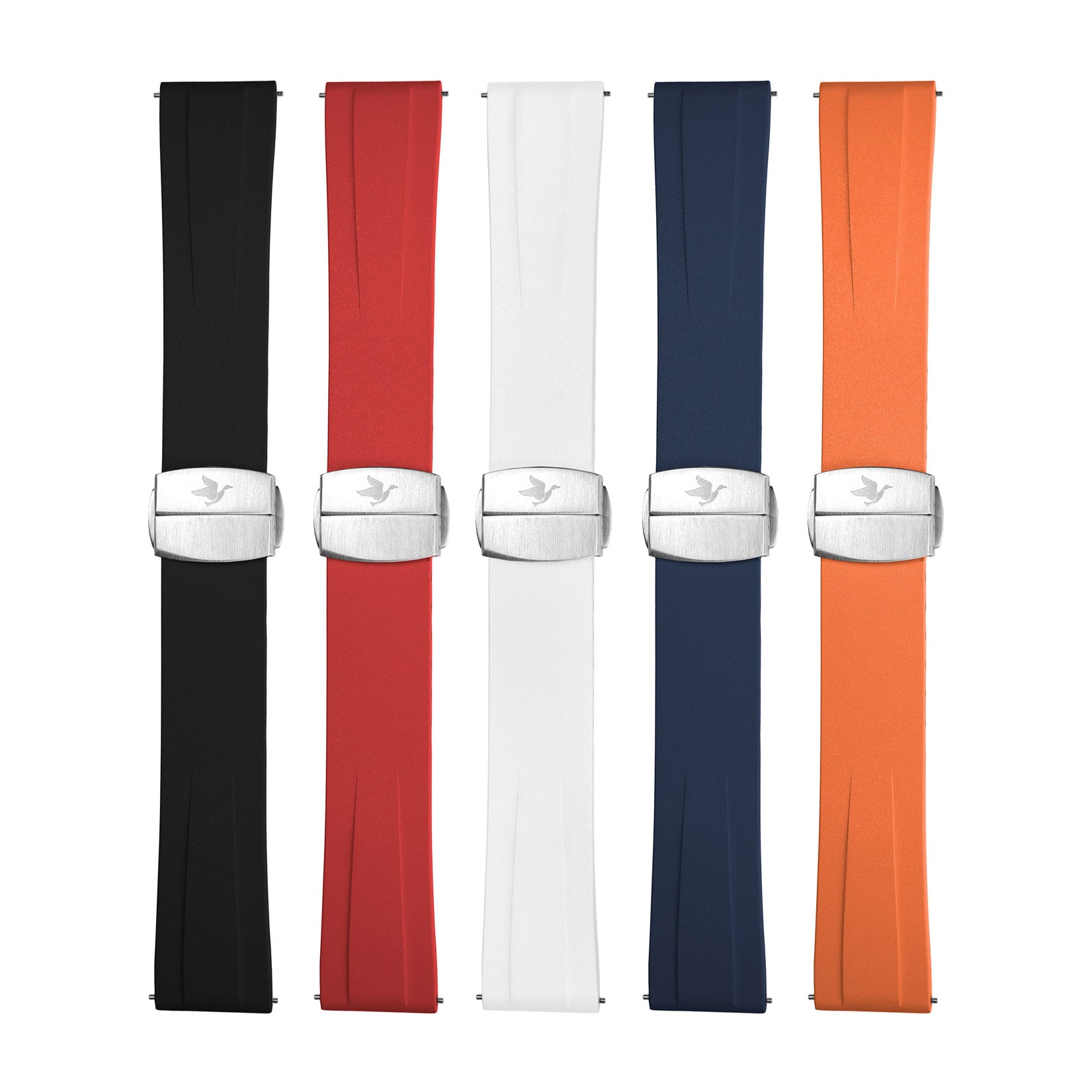 Rubber straps 20mm with deployment buckle – Duckworth Prestex